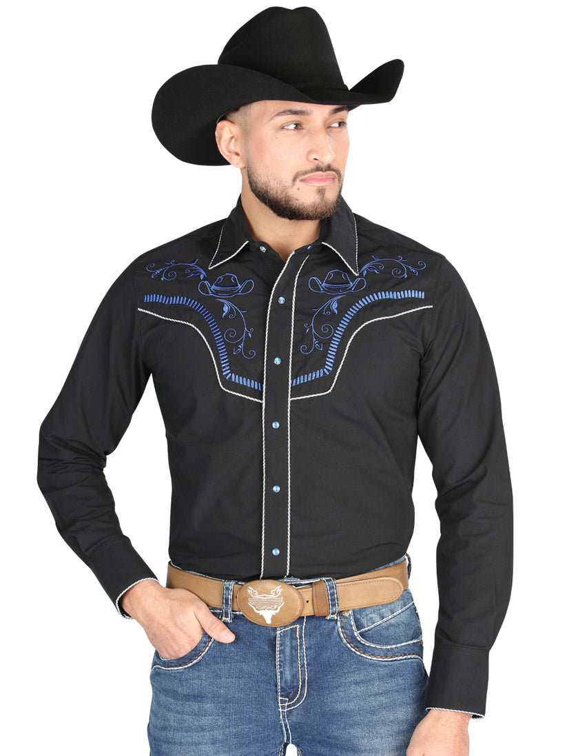 Embroidered Long Sleeve Denim Shirt - Western Shirt – Don Max Western